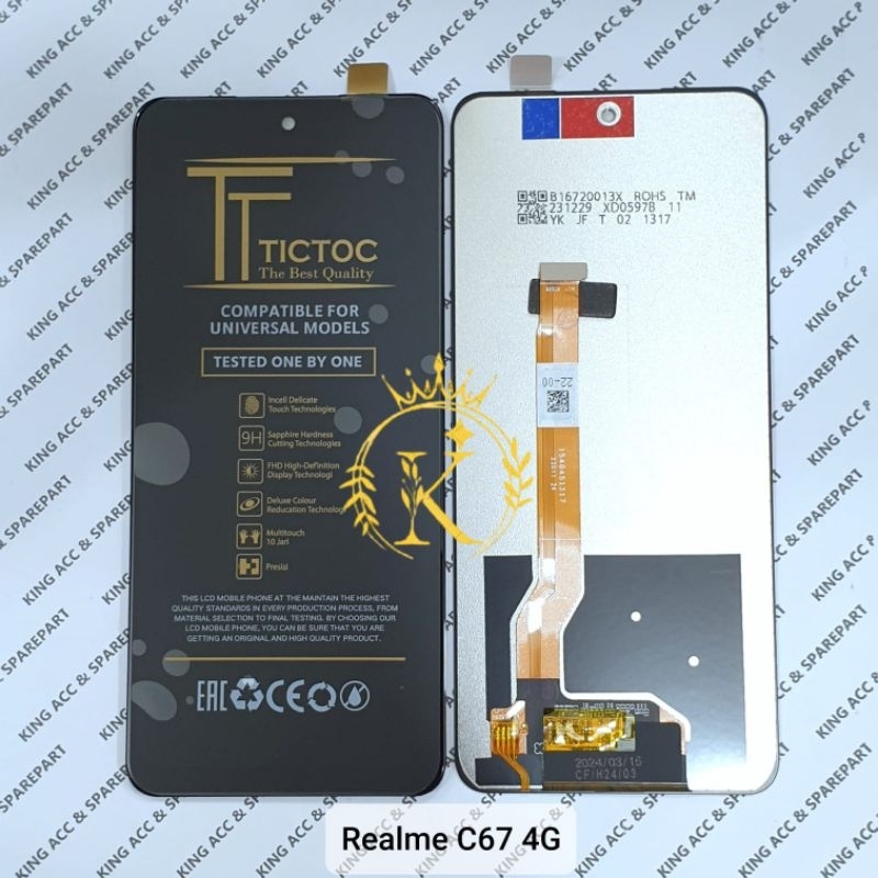 Jual LCD TOUCHSCREEN REAL C67 4G / RMX3890 BLACK TICTOC | Shopee Indonesia