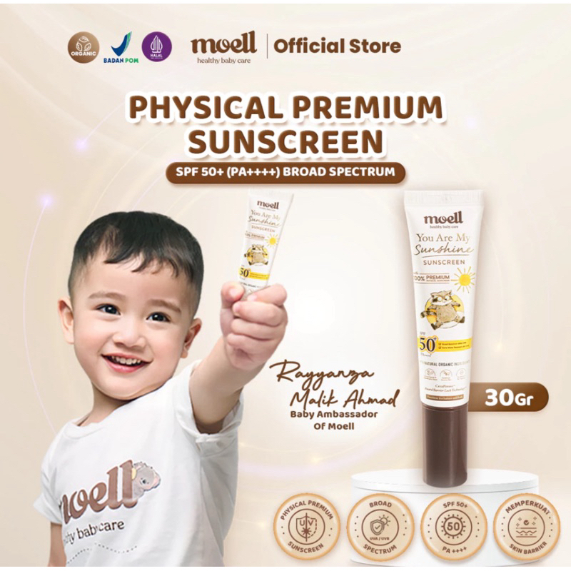 Jual READY MOELL SUNSCREEN Anak & Bayi SPF 50+ (PA++++) 30 gr - Extra ...