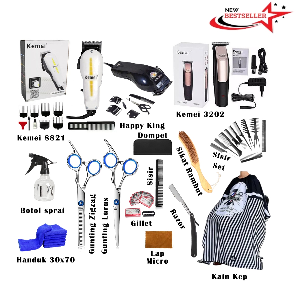 Jual Alat cukur rambut Paket Lengkap Peralatan Usaha Cukur Rambut ...