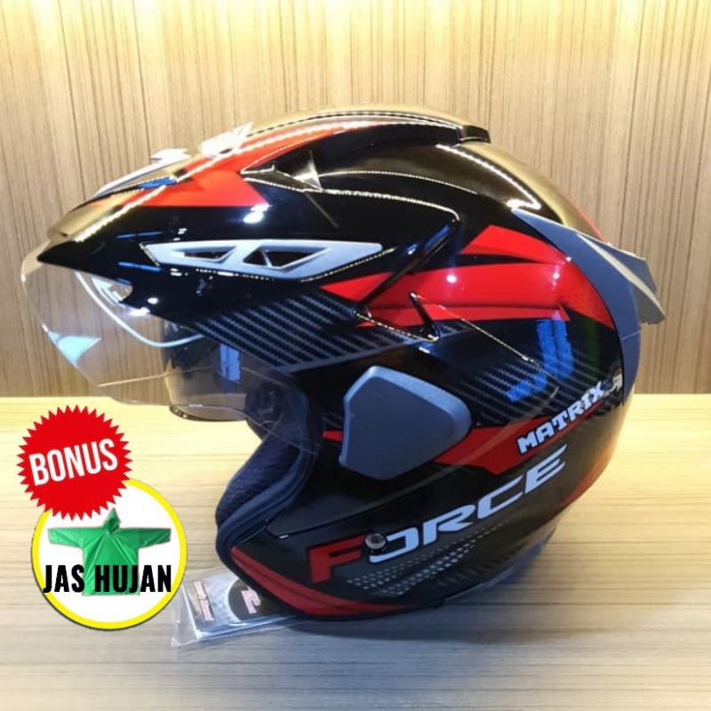 Jual Helm Helem Hlem Helmet Murah SNI Half Face Double Visor Pria Cowok ...