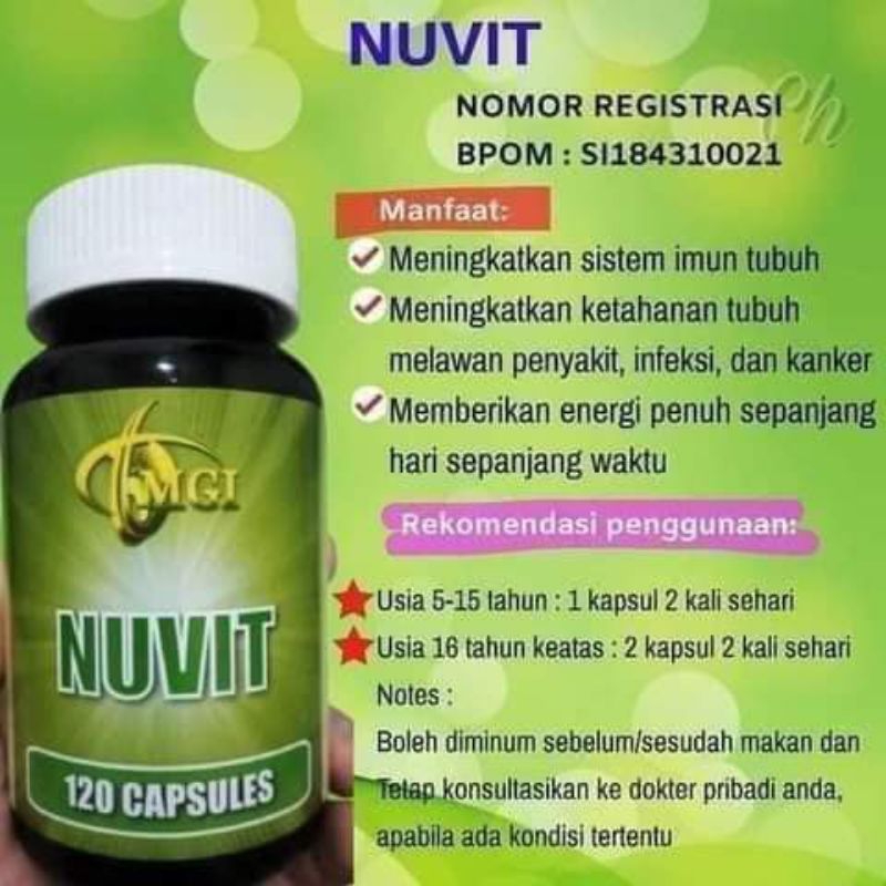 Jual NUVIT MCI 1 BOTOL ISI 120 BUTIR ED MAY 2026 (PROMO) | Shopee Indonesia