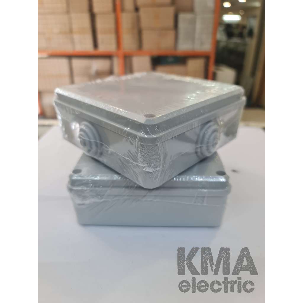 Jual junction box / duradus MG 150x150 polos dan 4 lubang warna abu-abu ...