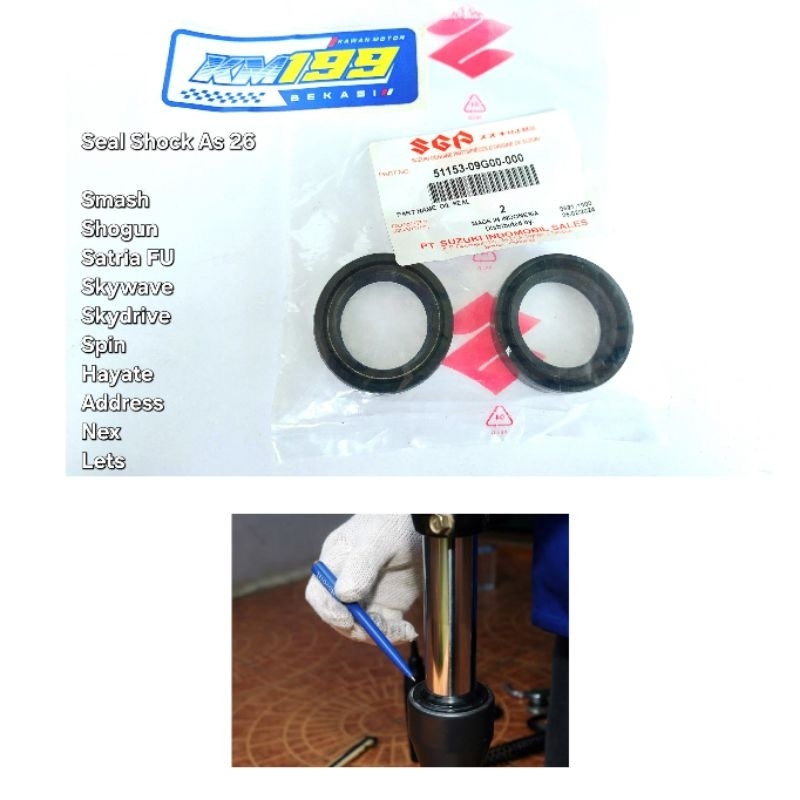 Jual Karet Seal Sil set Shock Depan Suzuki Smash Shogun Satria FU Address Nex Hayate Spin ...