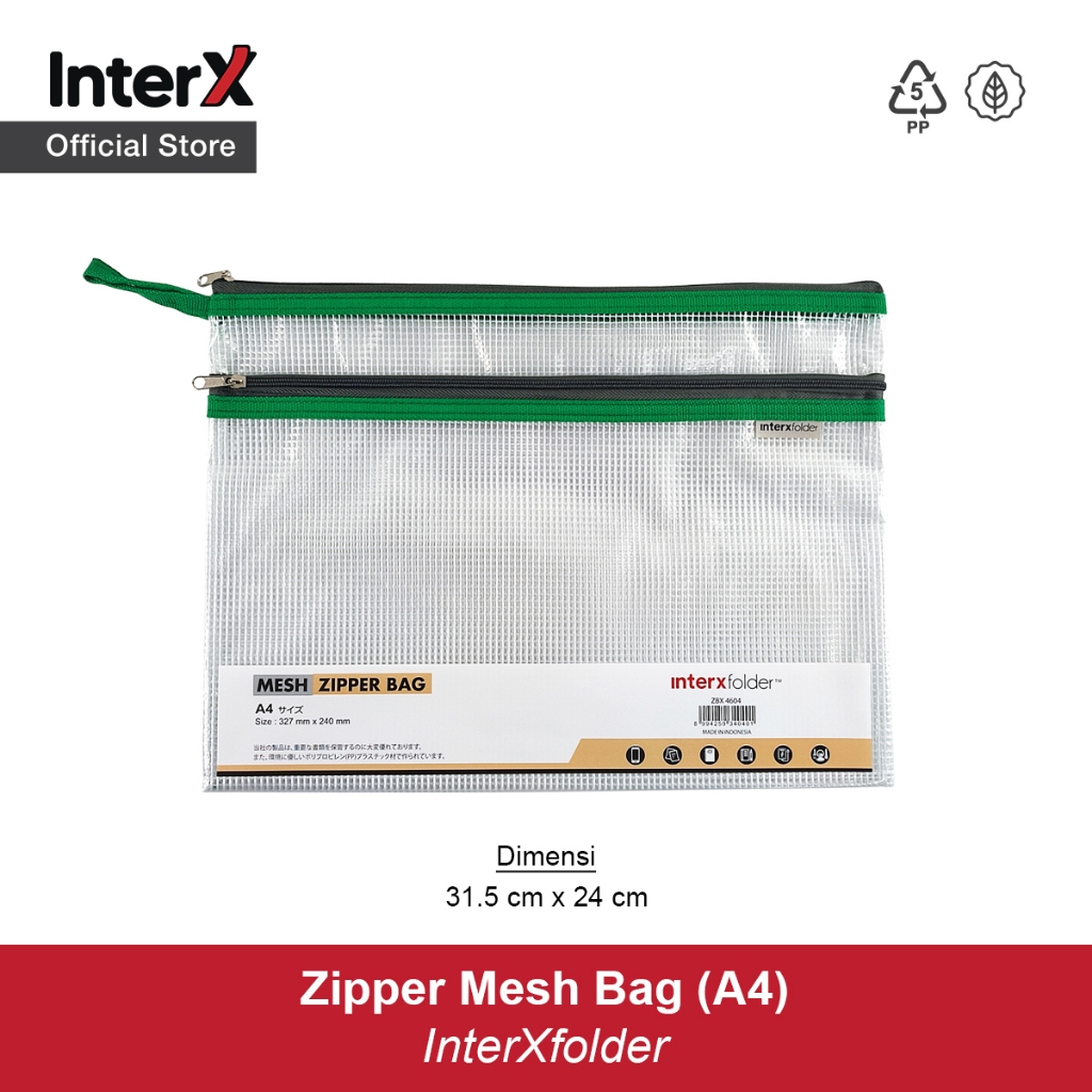 Jual Zipper Mesh A4 InterXfolder (Mix) | Shopee Indonesia