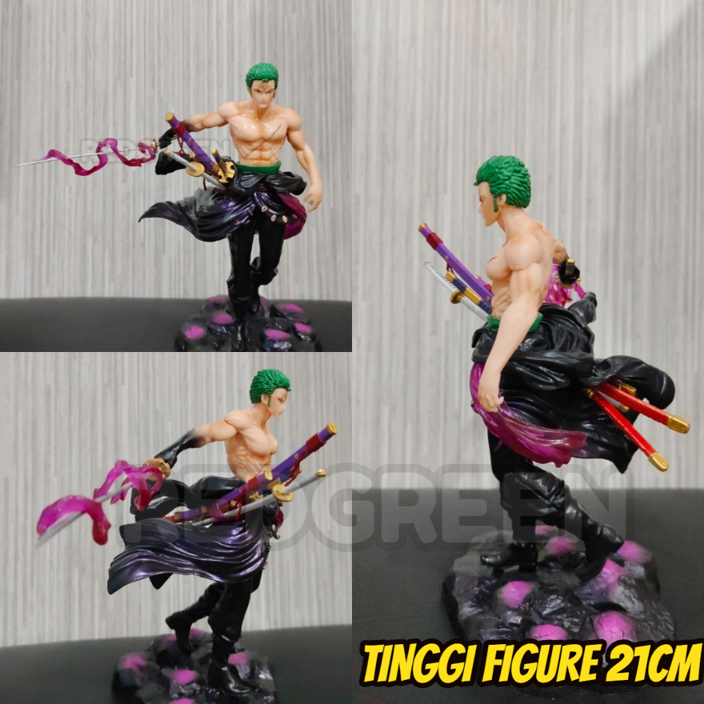Jual mainan anak action figure anime one piece - zoro haki rambut no ...