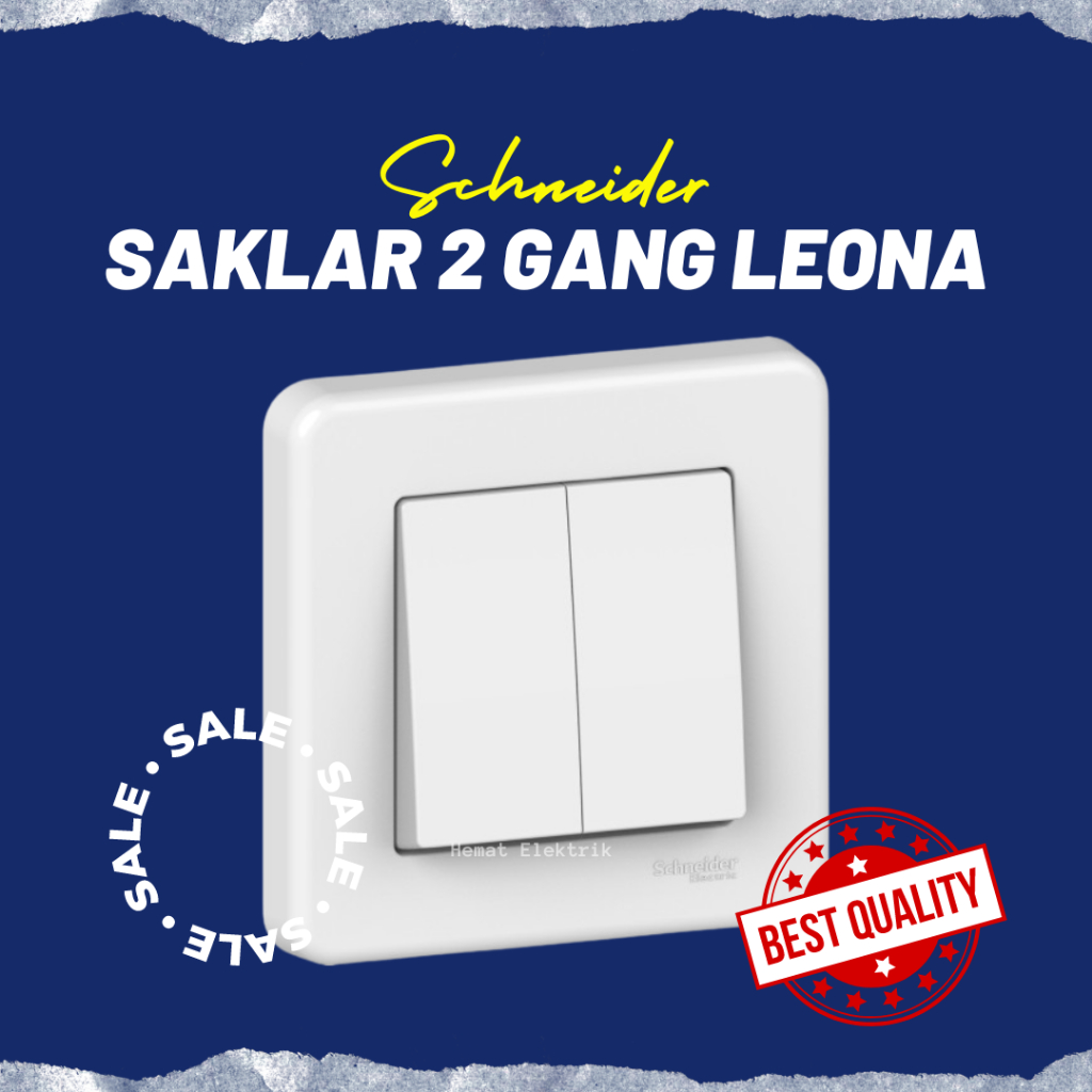 Jual Saklar Seri Schneider Leona 2 Gang Mata Double 2G 1 Arah Way Original | Shopee Indonesia