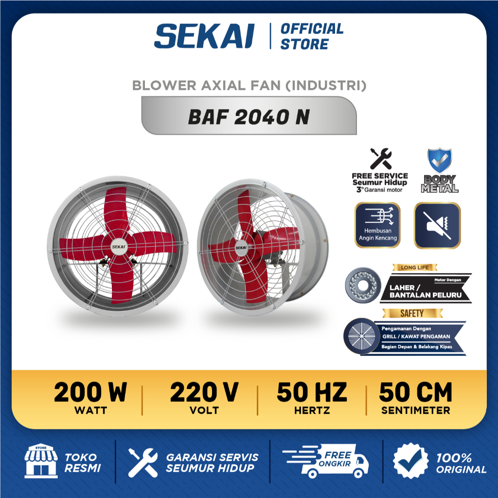 Jual Sekai Kipas Angin Industri Blower / Industrial Blower Axial Fan 20 ...