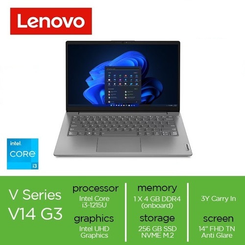 Jual Lenovo V14 G3 Core i3-1215U 4GB / 8GB 256GB SSD 14 INCH FHD Win11 Laptop Murah | Shopee ...