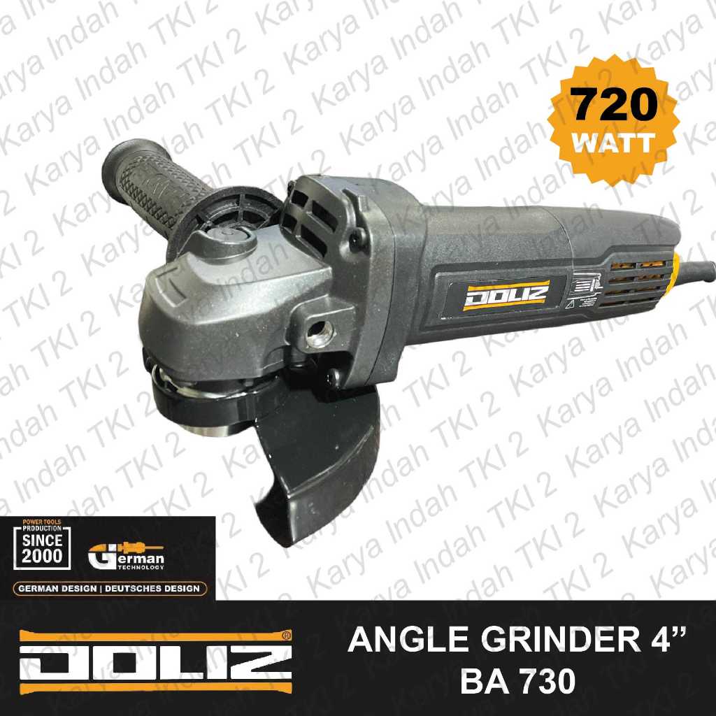 Jual Mesin Gerinda Tangan 4" DOLIZ BA730 Angle Grinder 720W Slim Body Germany Design BA 730 ...
