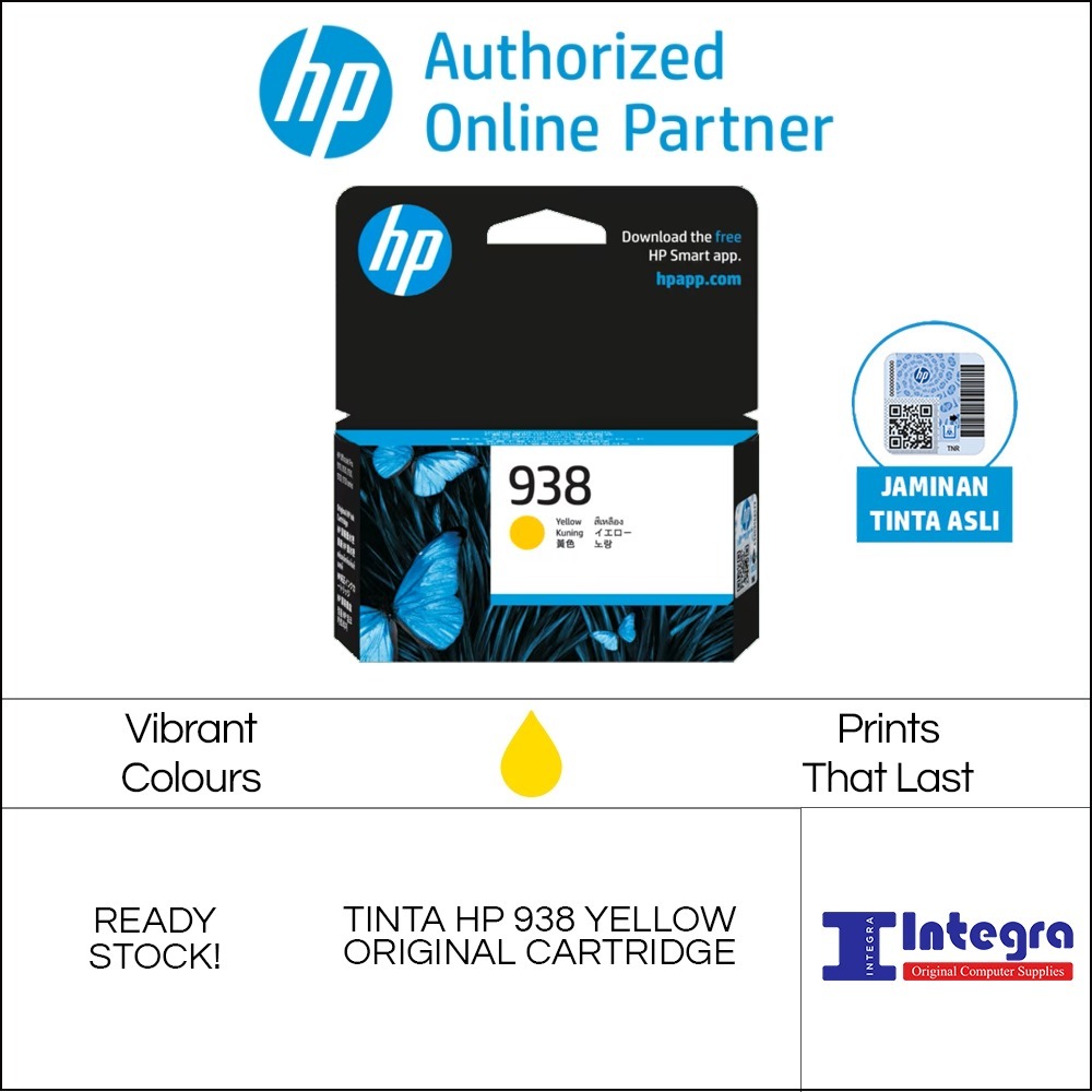 Jual Tinta HP 938 Yellow Original Ink Cartridge Tinta Printer HP ...