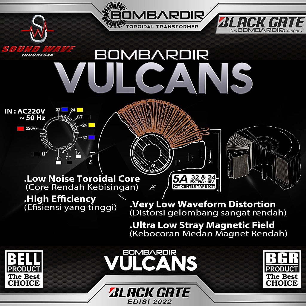Jual TRAFO TOROID 5A CT 32V - 24V VULCANS BOMBARDIR | Shopee Indonesia