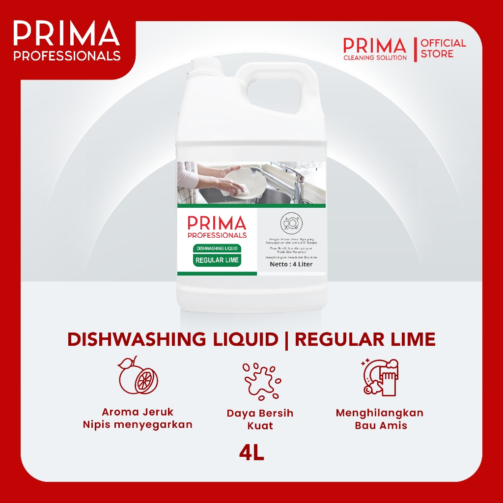 Jual PRIMA Professionals Dishwashing Liquid 4L - Reguler | Shopee Indonesia