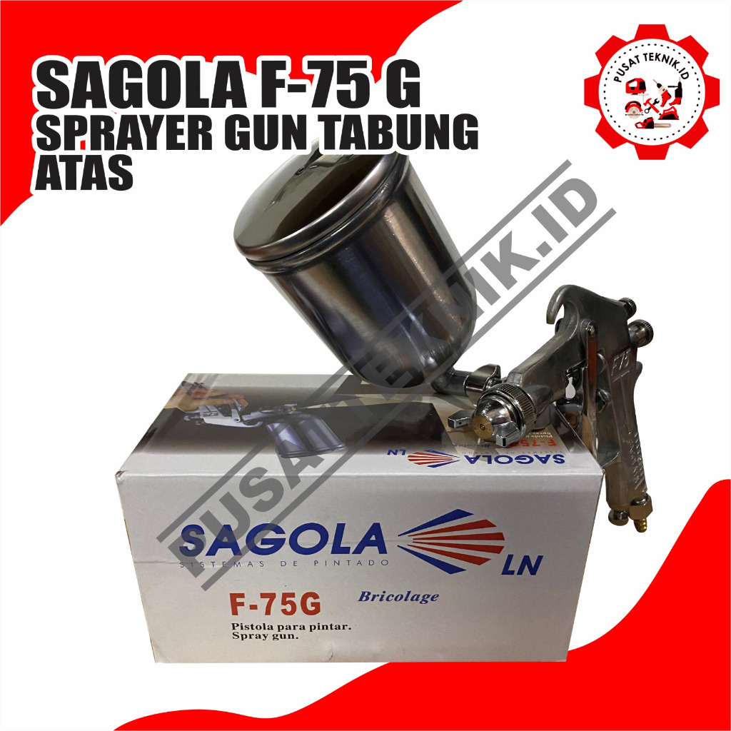 Jual SAGOLA Spray Gun F75 400ML Spet Cat 400cc Spray Gun SAGOLA ...