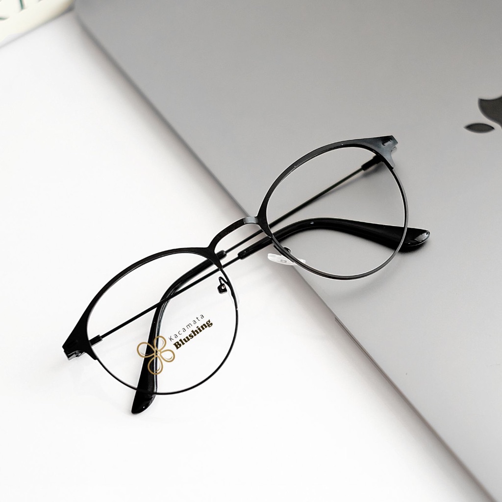 Jual Kacamata Blushing - Frame Toby full black | Shopee Indonesia