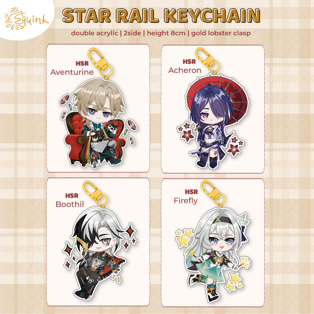 Jual Restock Acrylic Keychain Honkai Star Rail Characters 8cm ...