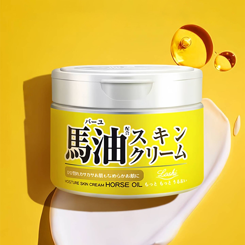 Jual Loshi Horse Oil Moisture Skin Cream 220g/Loshi Natural Horse Oil ...