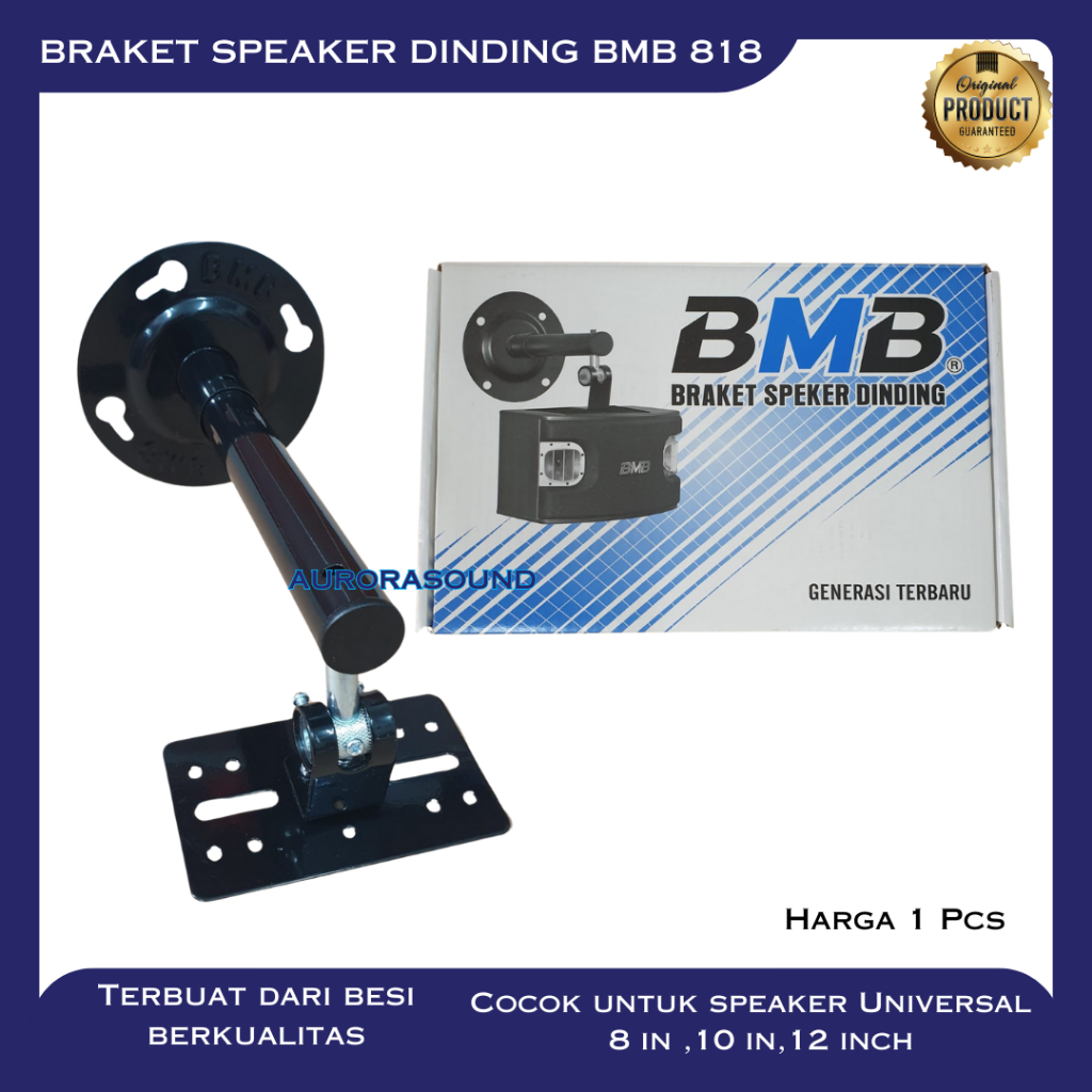 Jual BRACKET WALL SPEAKER BMB 818 BRAKET SPEAKER DINDING GANTUNG 1 PCS ...