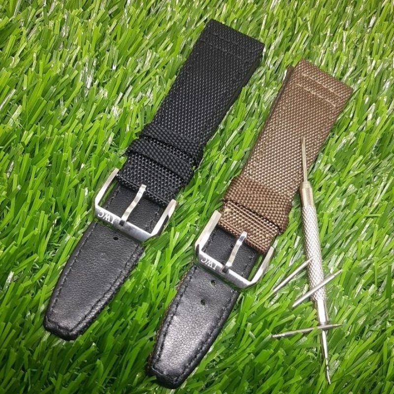 Jual Tali Jam IWC Kanvas Kulit Premium 22mm | Shopee Indonesia