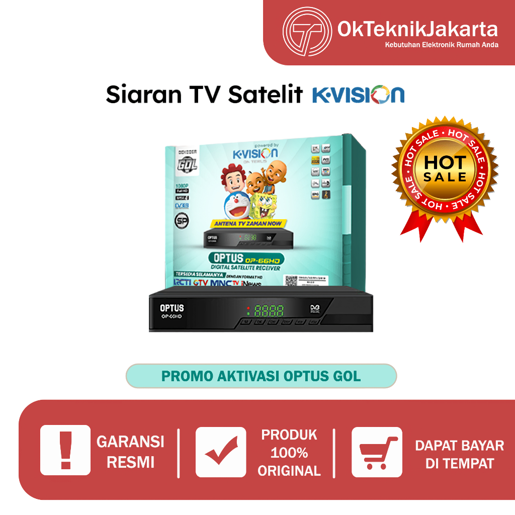 Jual [BISA COD] Receiver Parabola Optus New OP 66 HD Bisa Buka MNC ...