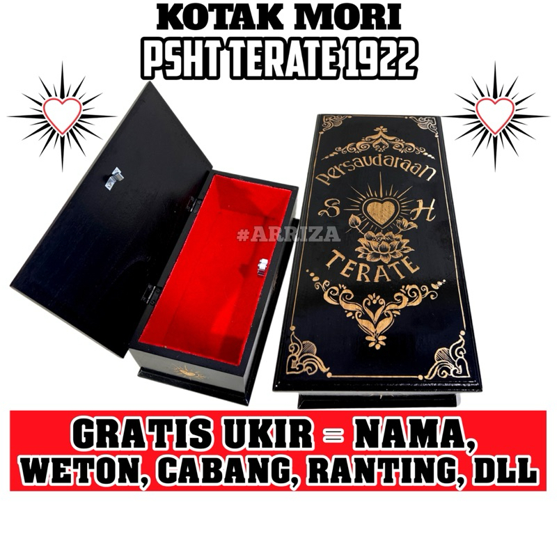 Jual KOTAK MORI PSHT KAYU JATI UKIR MOTIF BATIK PSHT BET TERBARU PSHT ...