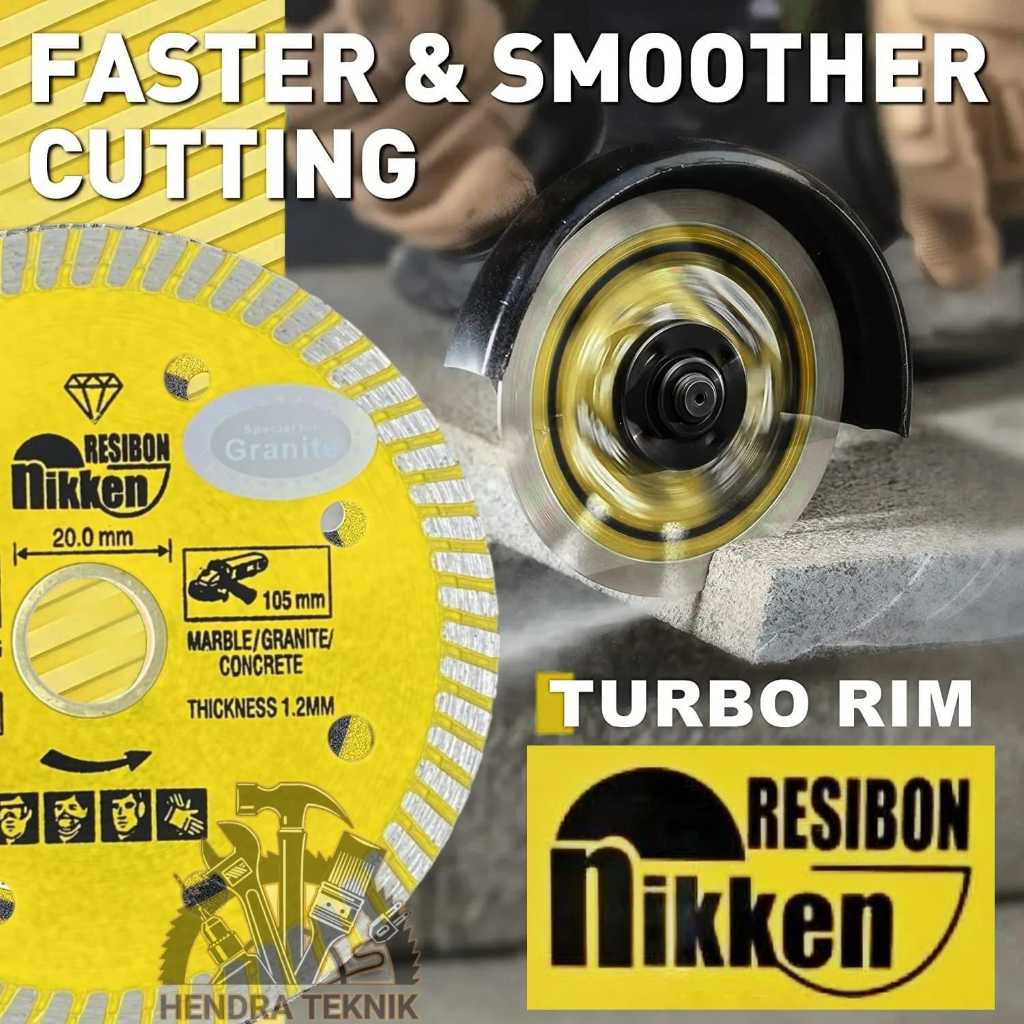 Jual DIAMOND WHEEL TURBO THIN 4" NIKKEN RESIBON PISAU POTONG GRANIT ...