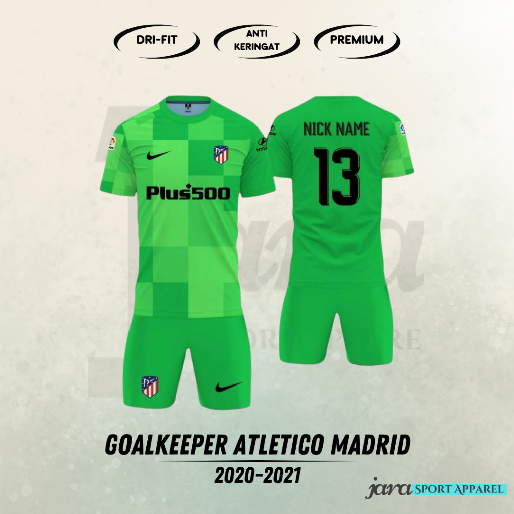 Jual Jersey ATLETICO MADRID KIPER 2020-2021 Jersey Bola Desain Full ...