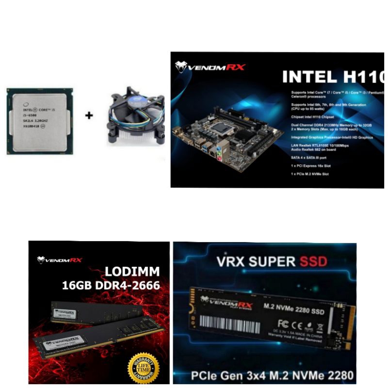 Jual Paket Processor Intel Core i5 Gen 6 Socket LGA 1151 DDR4 NVME ...