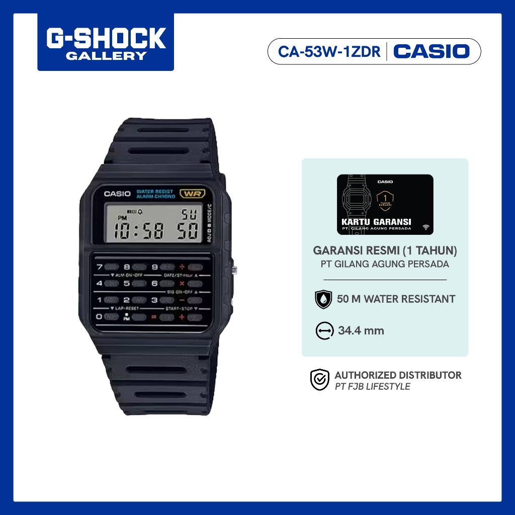 Jual Casio Jam Tangan Original Pria CA-53W-1ZDR Digital Black | Shopee Indonesia