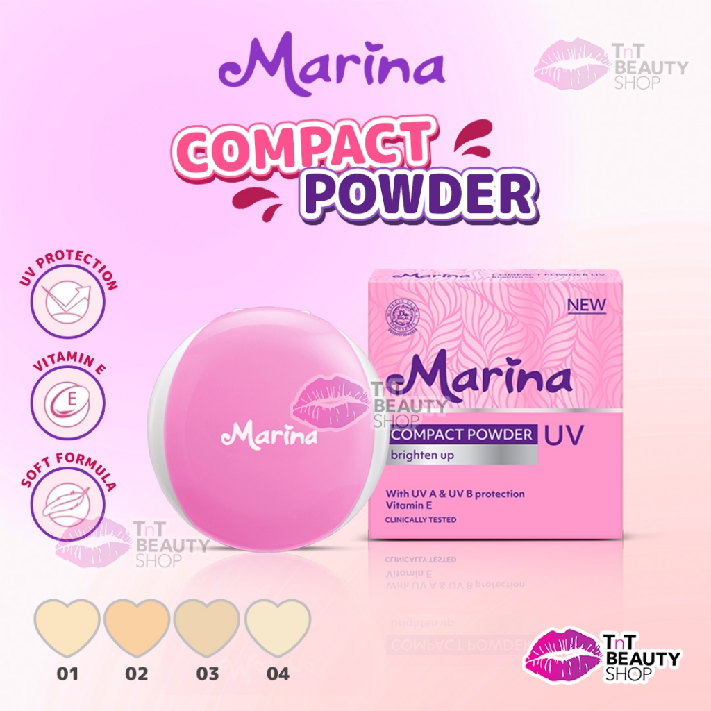 Jual Marina Compact Powder UV Brighten Up 12gr - Bedak Padat Marina ...