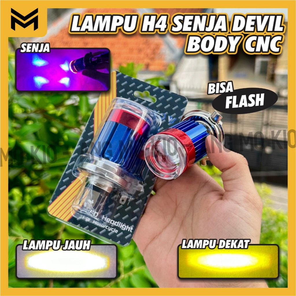 Jual LED LASER GUN SOCKET H4 FLASH DEVIL DEPAN LAMPU UTAMA BOHLAM SOKET H4 LASER GUN 2 WARNA HI ...