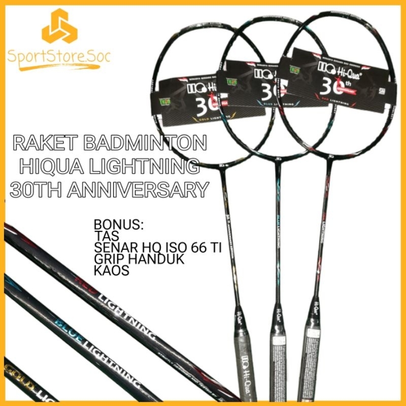 Jual RAKET BADMINTON HIQUA LIGHTNING 30 YEARS ANNIVERSARY | Shopee ...