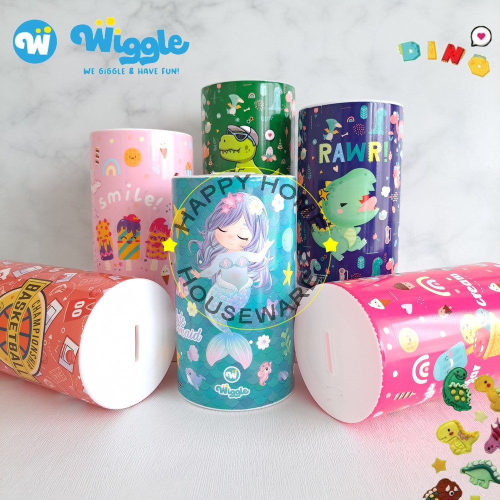 Jual WIGGLE HELLO DINO GREEN COIN BANK / CELENGAN PLASTIK 100 X 175 MM ...