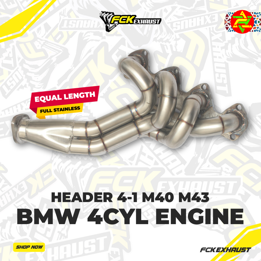Jual Header BMW E30 E36 E46 4 Silinder M40 M43 FCK Exhaust | Knalpot ...