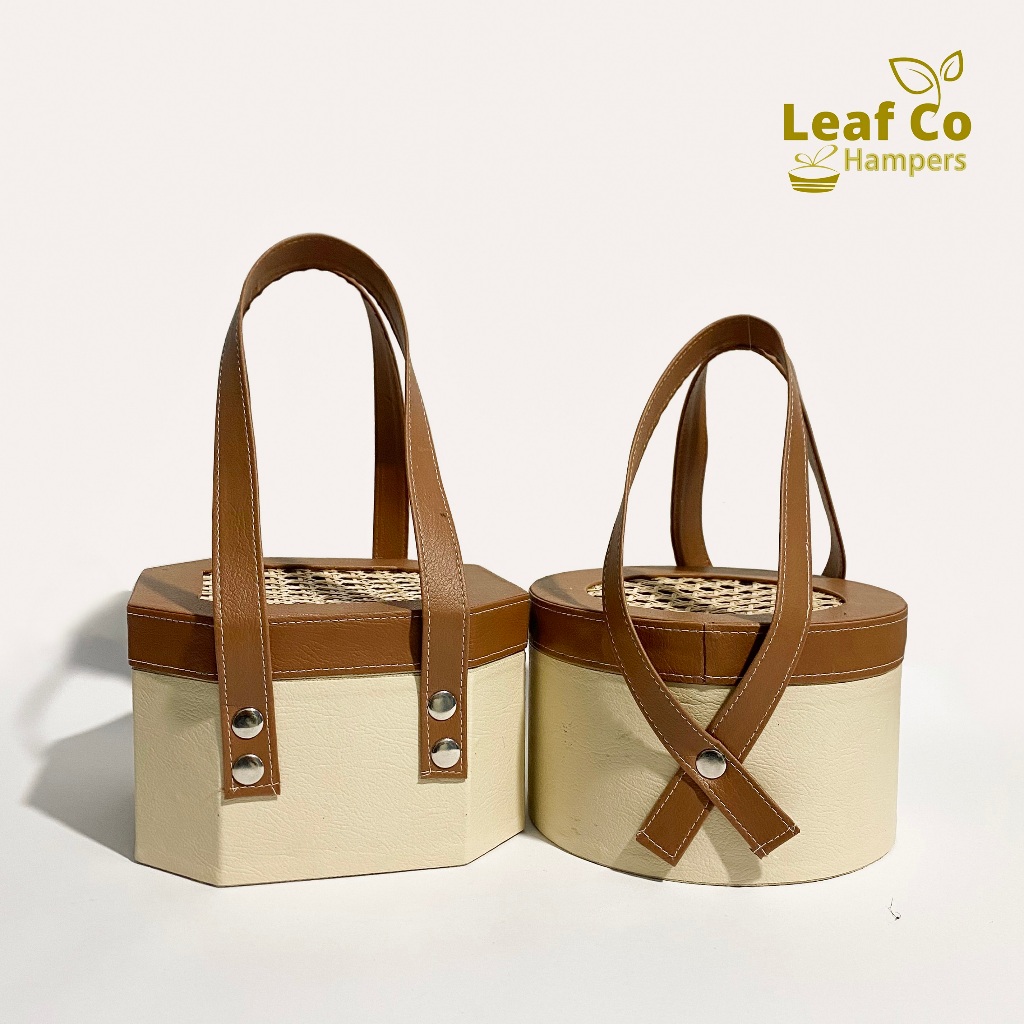 Jual Leaf Co - Tas Box Hampers Beauty Kiss Anyaman Rotan Model Bulat ...