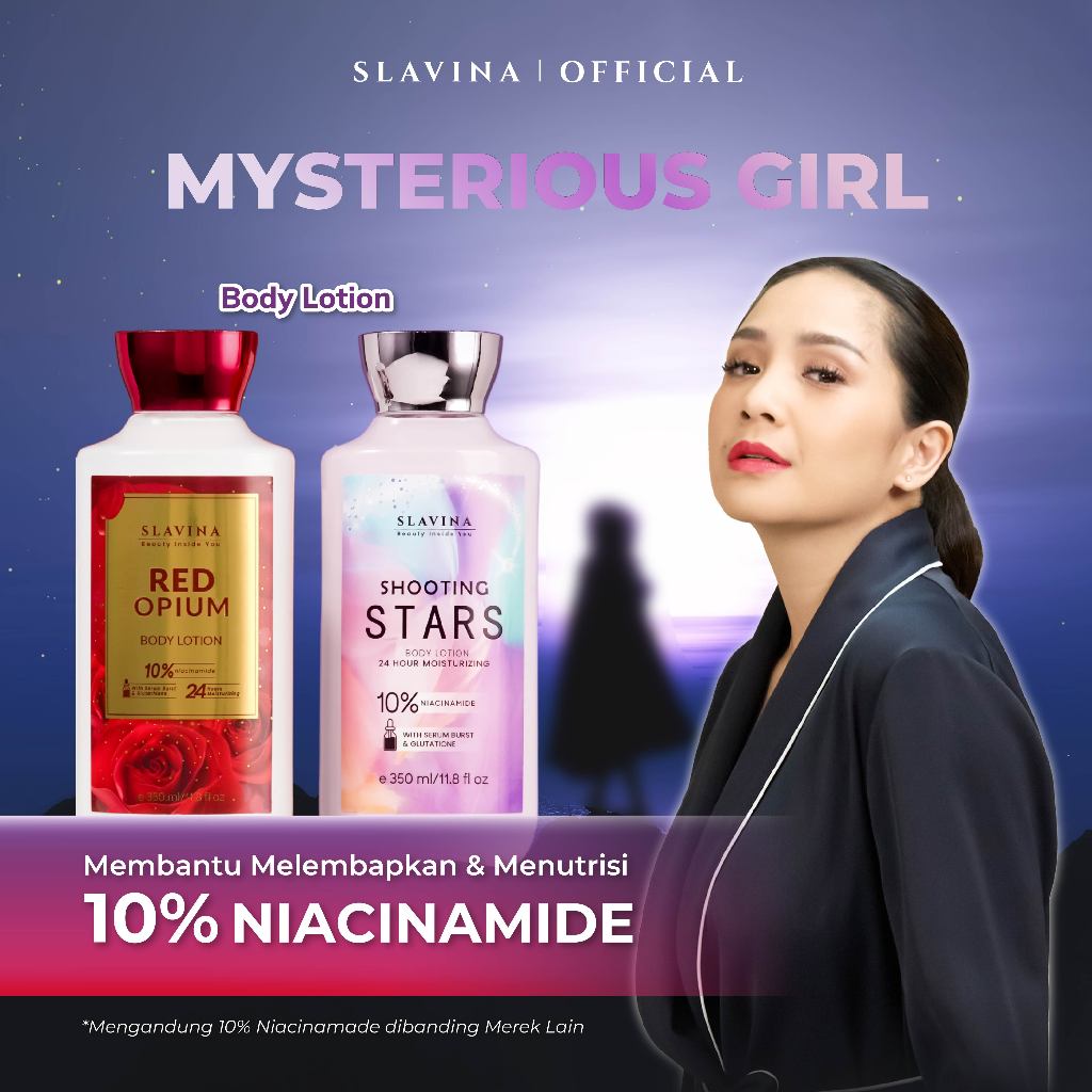 Jual SLAVINA Body Lotion Red Opium + Shooting Stars (Mysterious Girl ...