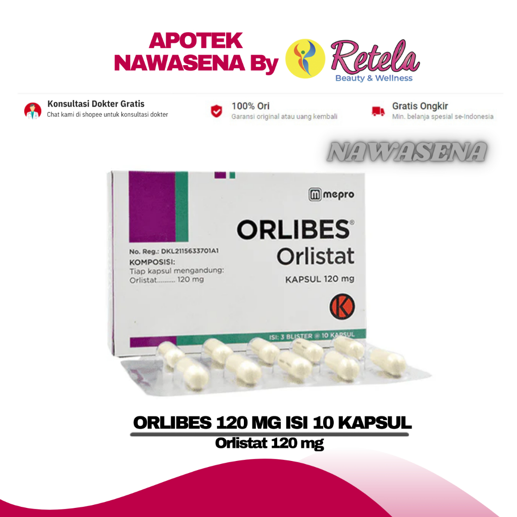 Jual ORLIBES 120 MG 1 BLISTER ISI 10 KAPSUL ( ORLISTAT 120 MG ...