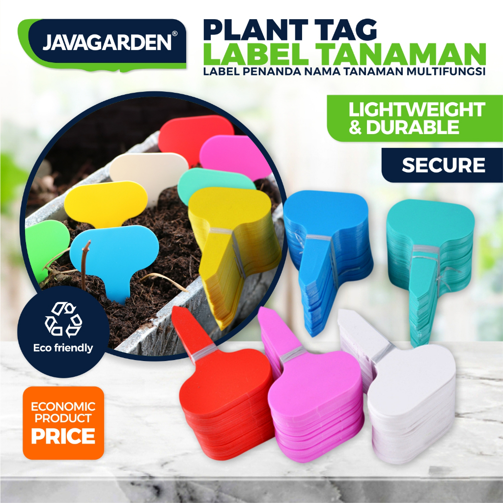 Jual JAVAGARDEN - Penanda Label Tanaman Hias Plant Tag Oval Marker Semai Benih Bibit Bahan ...