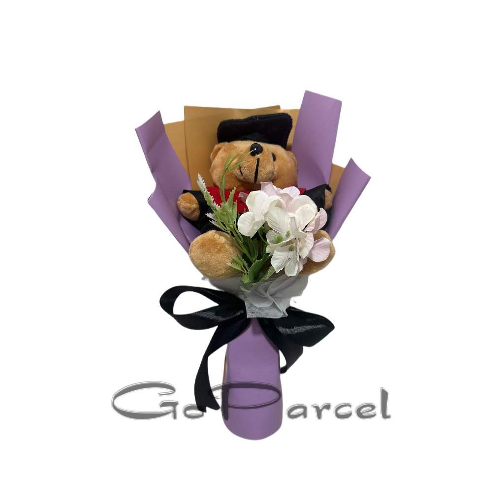 Jual BUKET WISUDA HAPPY GRADUATION / BUCKET BUNGA / ROSE BOUQUET BONEKA ...