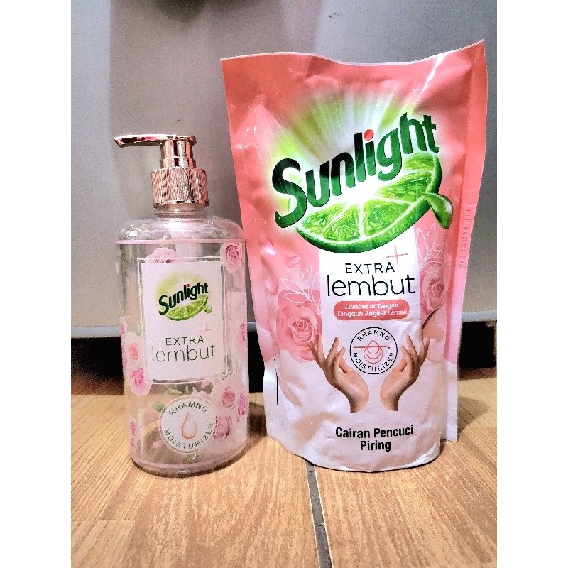 Jual Paket Sunlight Extra Lembut 650ml + botol cantik | Shopee Indonesia