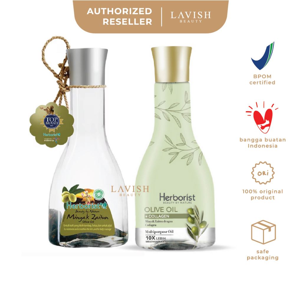 Jual HERBORIST Minyak Zaitun Olive Oil // Minyak Zaitun Olive Oil + Collagen | Shopee Indonesia