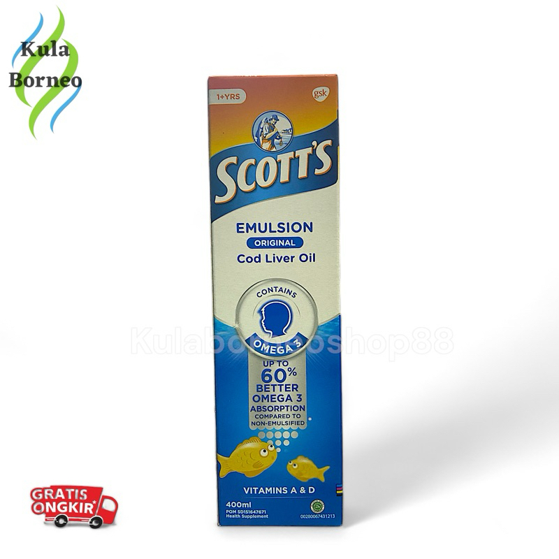 Jual Scotts Emulsion Original Cod Liver Oil 400 ml | Shopee Indonesia