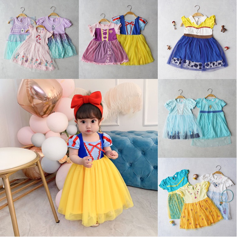 Jual Kids Princess Homie Tutu Dress | size 2-7y | ariel mermaid ...