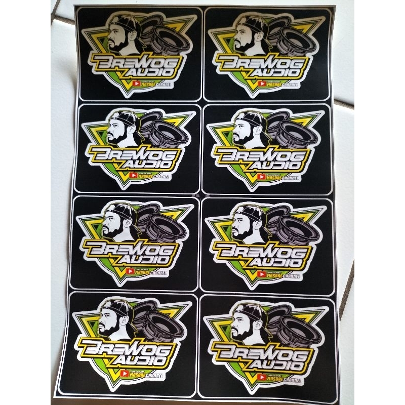 Jual STIKER BREWOG AUDIO | STIKER BREWOG ISI 8 BIJI BAHAN CROMO | Shopee Indonesia