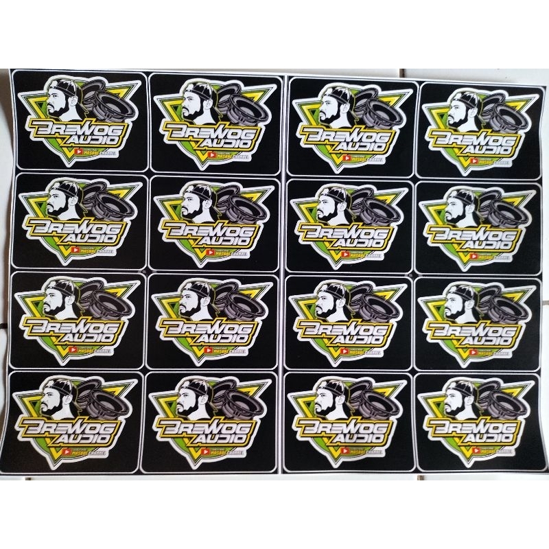 Jual STIKER BREWOG AUDIO | STIKER BREWOG ISI 16 BIJI BAHAN CROMO | Shopee Indonesia