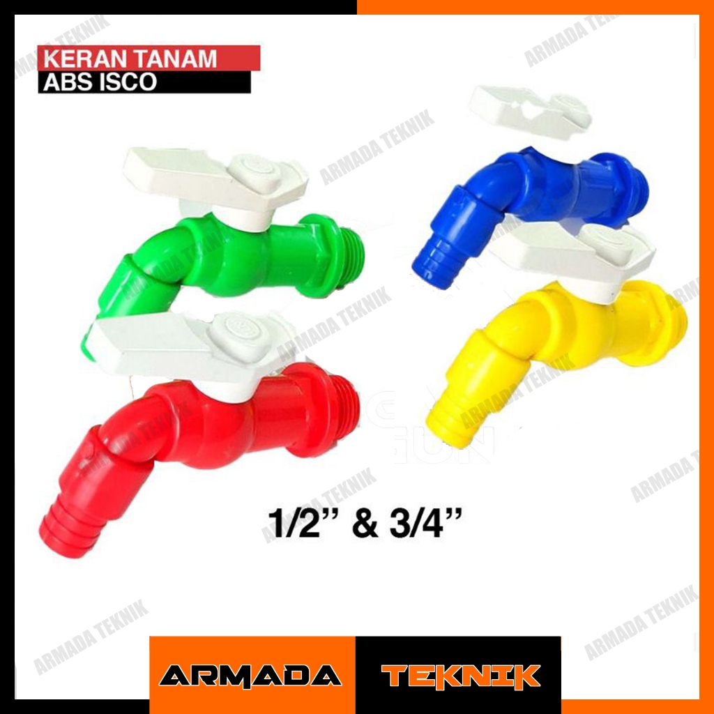 Jual Kran Tanam ABS Plastik PVC Isco 8005 1/2 3/4 Inch | Shopee Indonesia