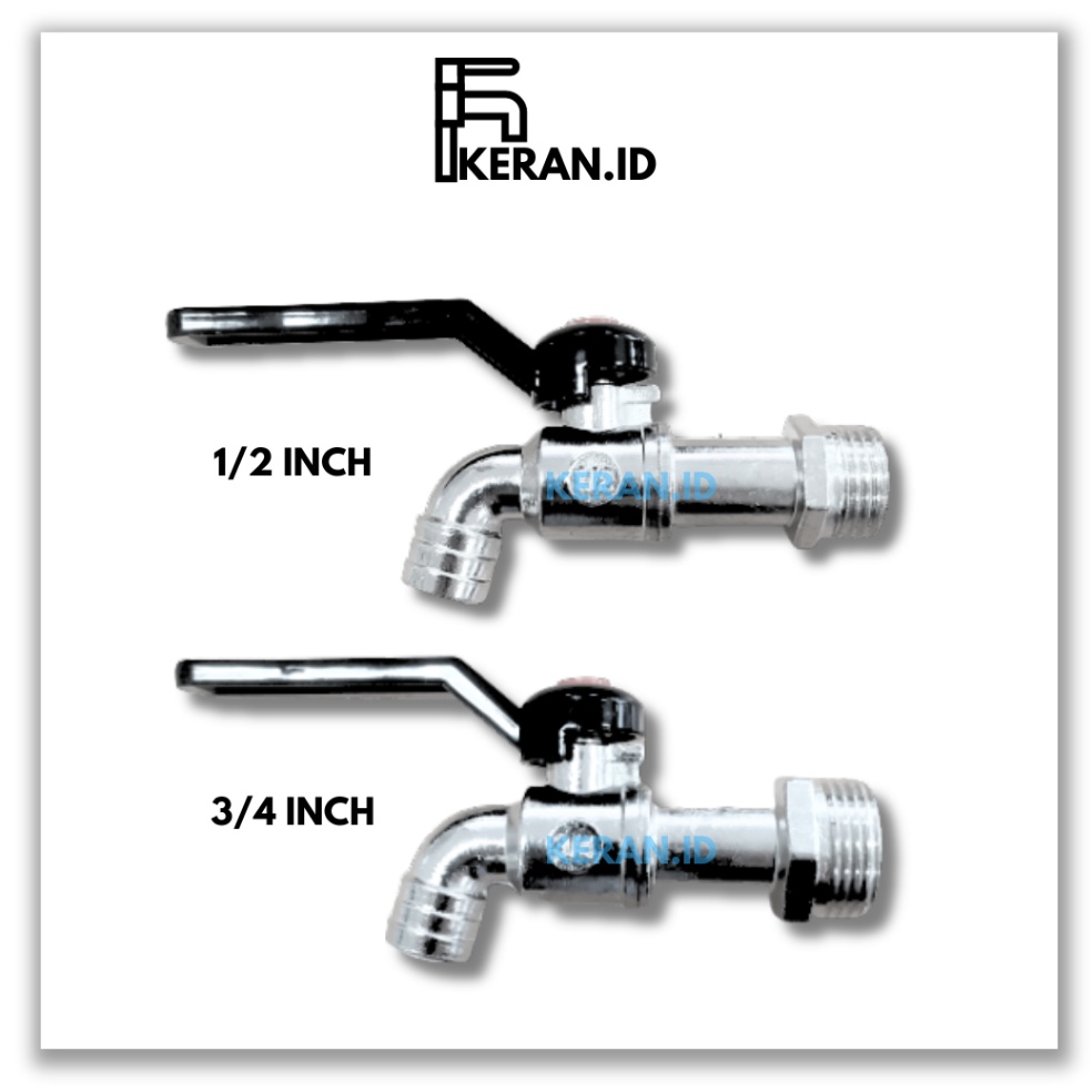 Jual Harga Terbaik KERANID Kran Air Gagang Hitam Keran Air Bola 2 Arah ...