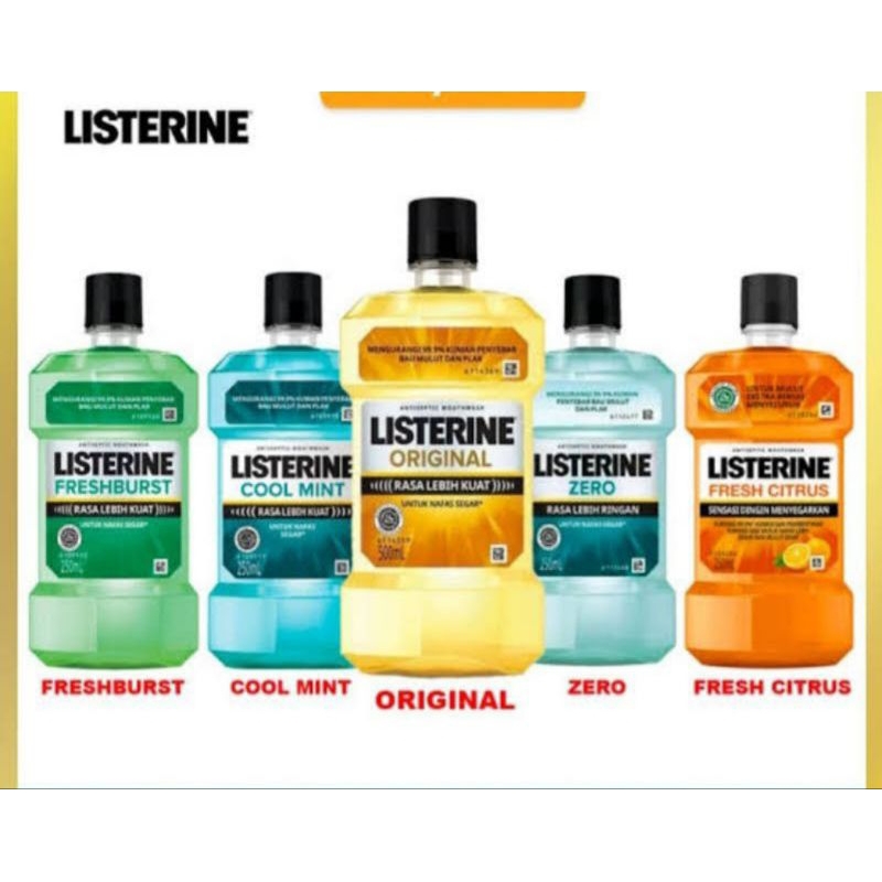 Jual LISTERINE MOUTHWASH/GARGEL ANTISEPTIC FRESH BURST/CITRUS/ZERO ...