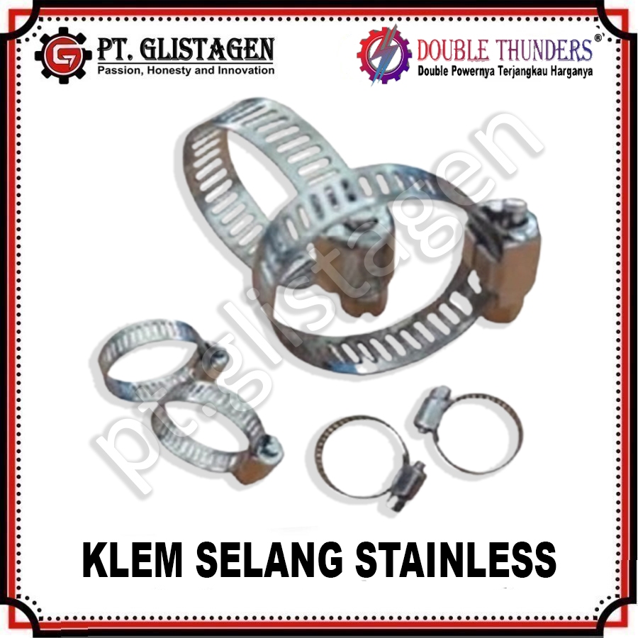 Jual Klem Selang Hose Clamp Stainless Berkualitas 1 2 3 4 5 8 7