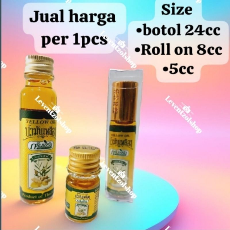 Jual Green Herb Yellow Oil Botol 24 cc ORI dari THAILAND / MINYAK PIJAT ...