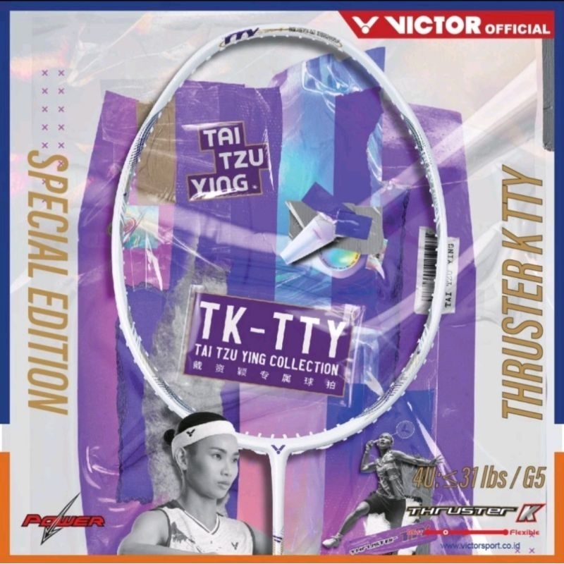 Jual Victor Racket Badminton Thruster TTY limited / TK TTY edition ...